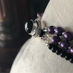 Hand Crafted | Jewelry | Handcrafted Purple Power Triple Strand Mixed ...